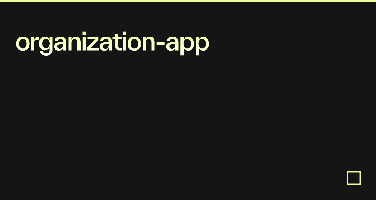 organization-app - Codesandbox