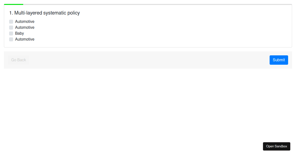 React Form Wizard - Codesandbox