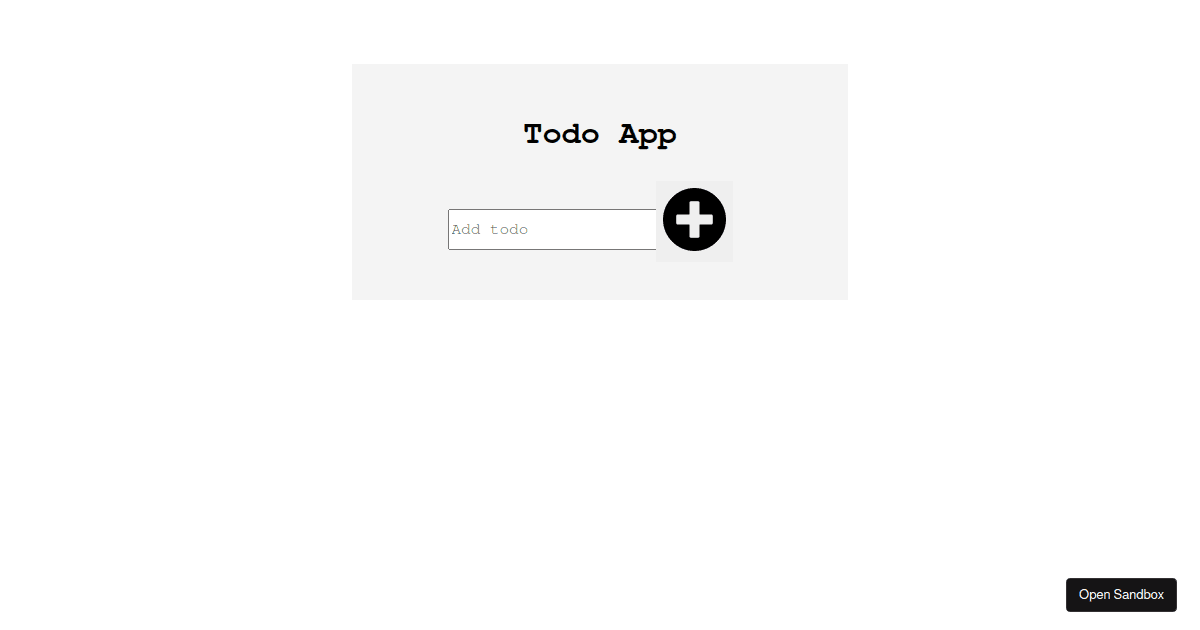 Todo List React - Codesandbox