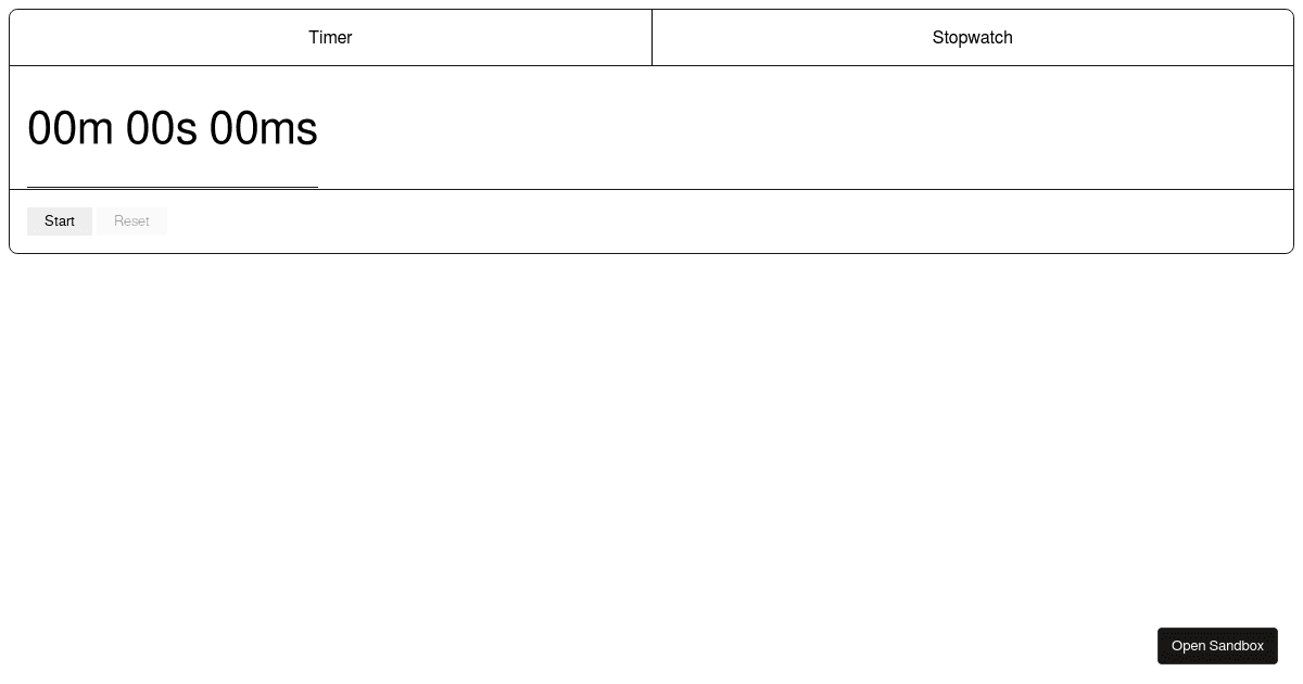 pomodoro app - Codesandbox