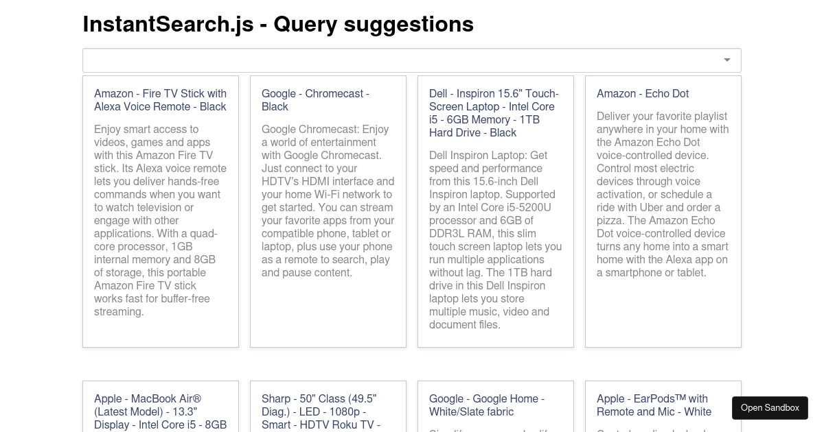 query-suggestions - Codesandbox