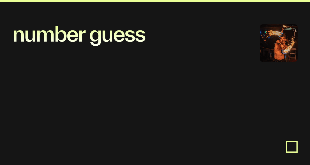 number guess - Codesandbox