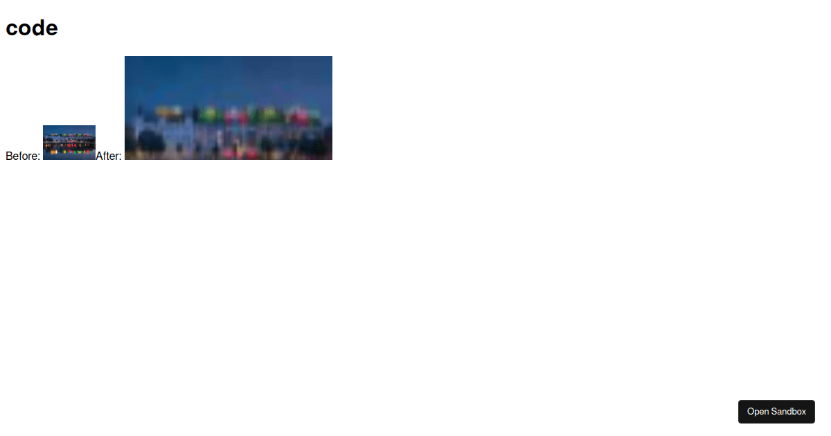 cambiar tamaño de imagen base64 - Codesandbox