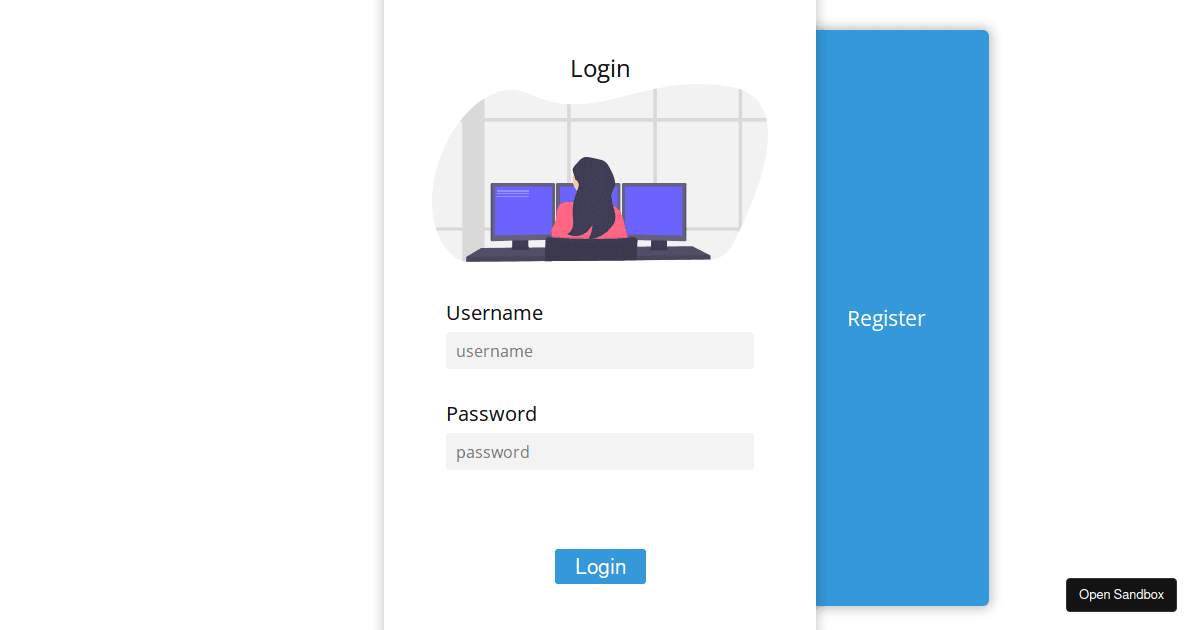 login-register-react - Codesandbox