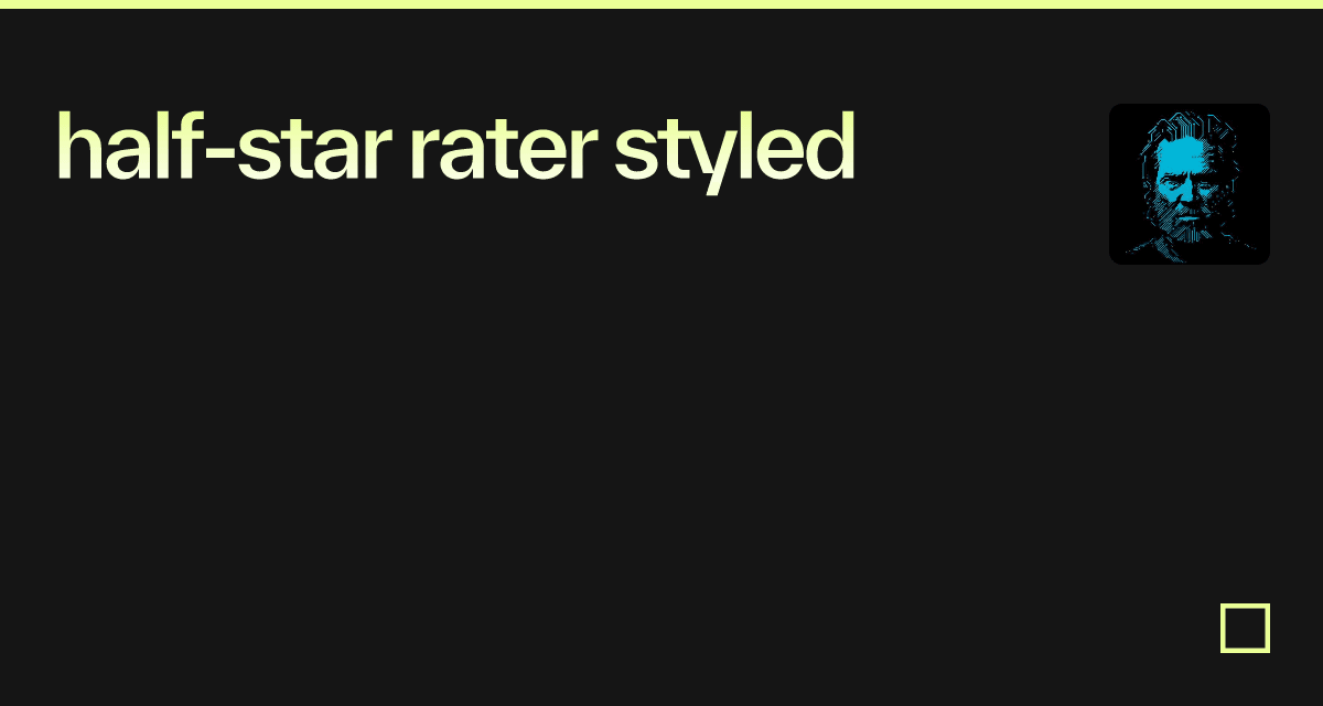 half-star rater styled - Codesandbox