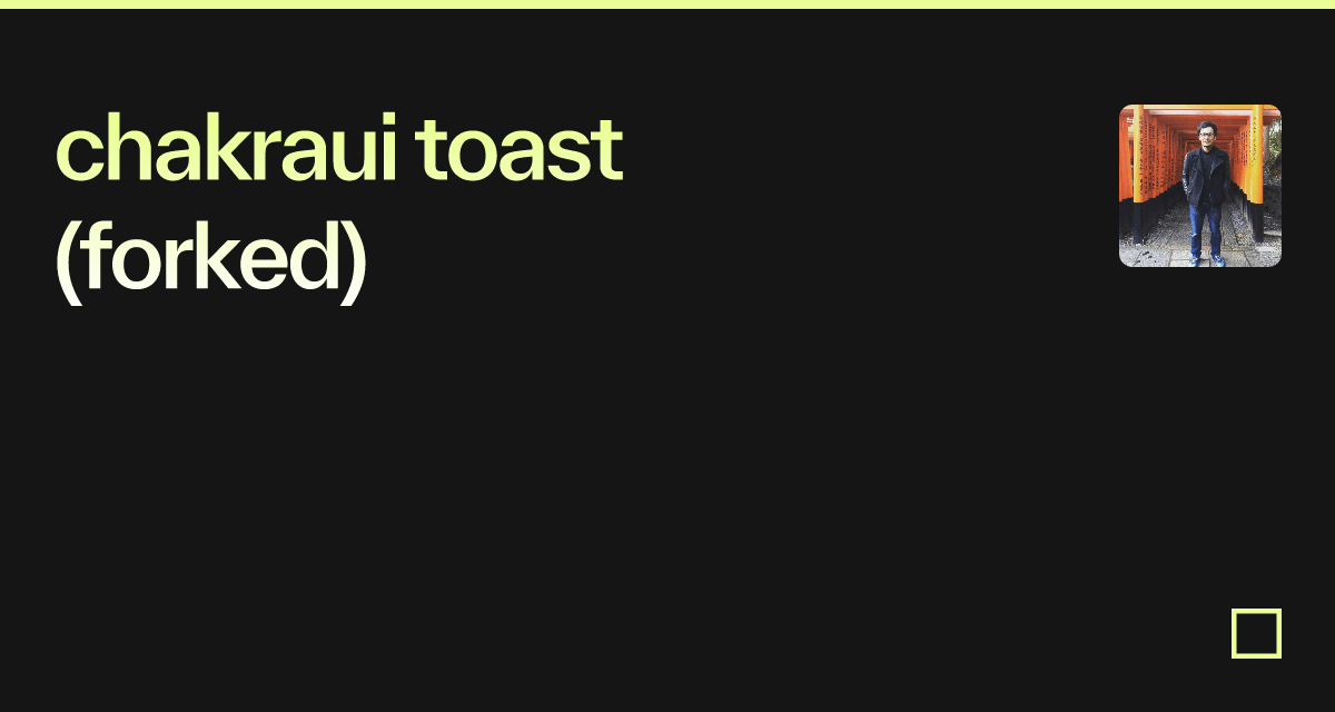 chakraui toast (forked) - Codesandbox