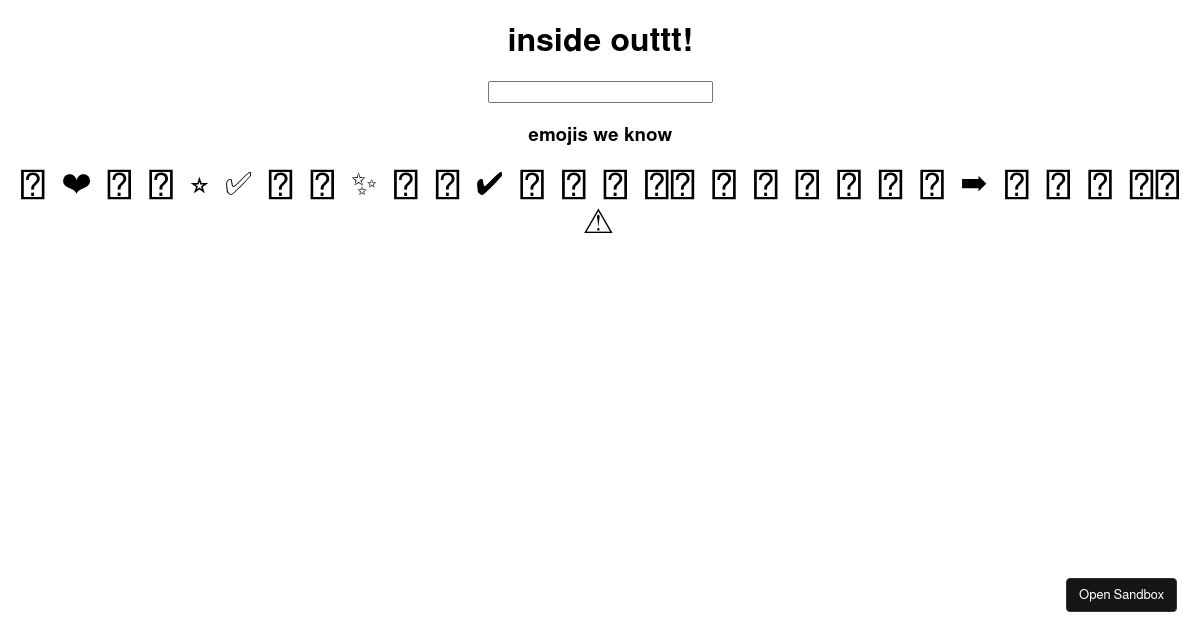 emojiDictionary2 (show in console) (forked) - Codesandbox