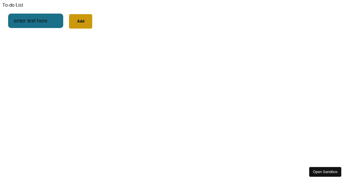To-do List (w/ edit button) (forked) - Codesandbox
