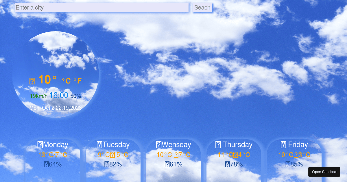 weather - Codesandbox