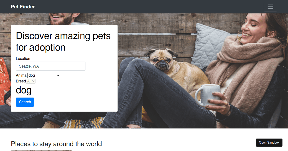 temilolu/petfinder - Codesandbox