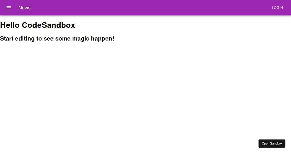 Material UI SPA - Codesandbox
