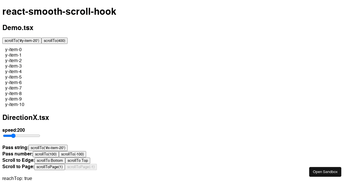 ron0115/react-smooth-scroll-hook: example - Codesandbox