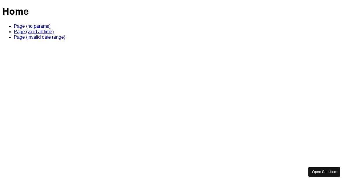 React Router Query Param Validation Codesandbox