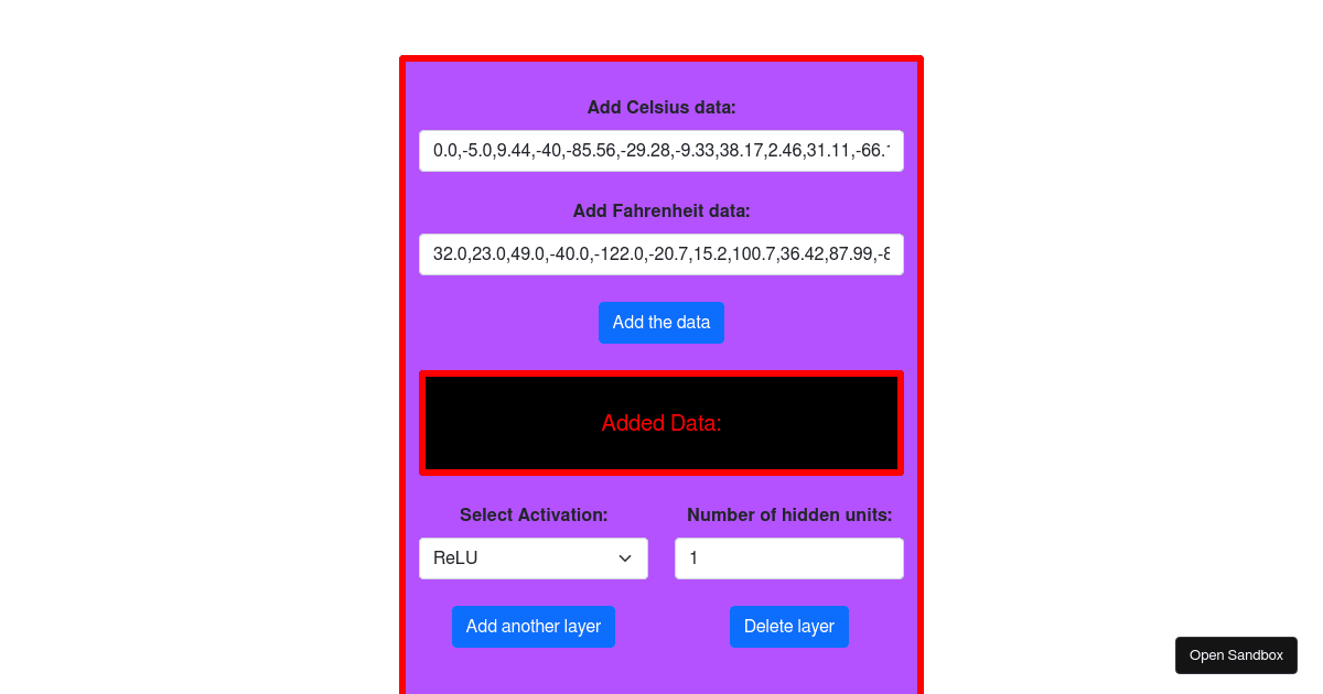 ihsraham/temperature-conversion-deep-learning-model - Codesandbox