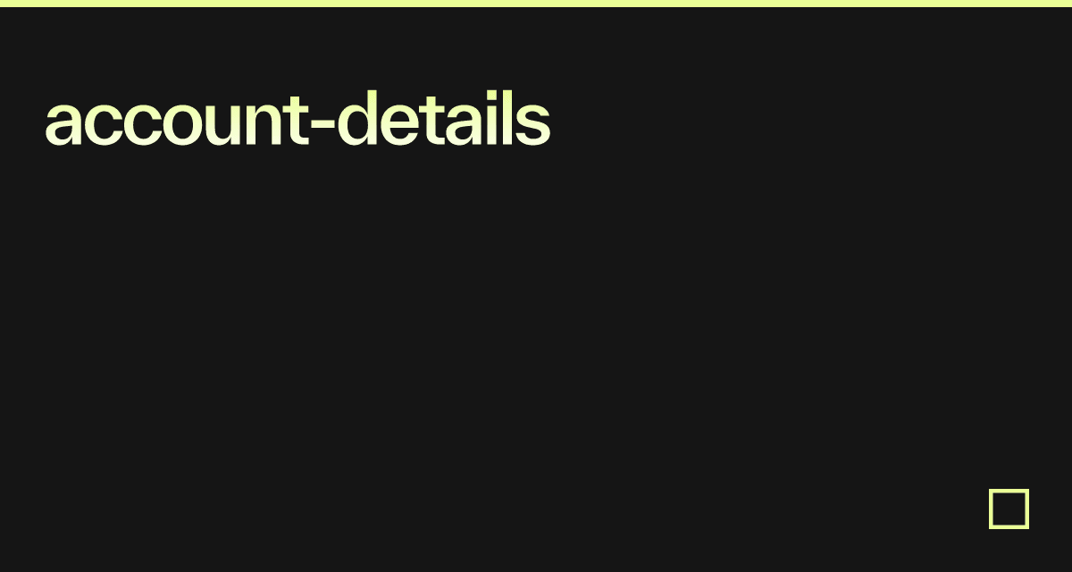 account-details - Codesandbox