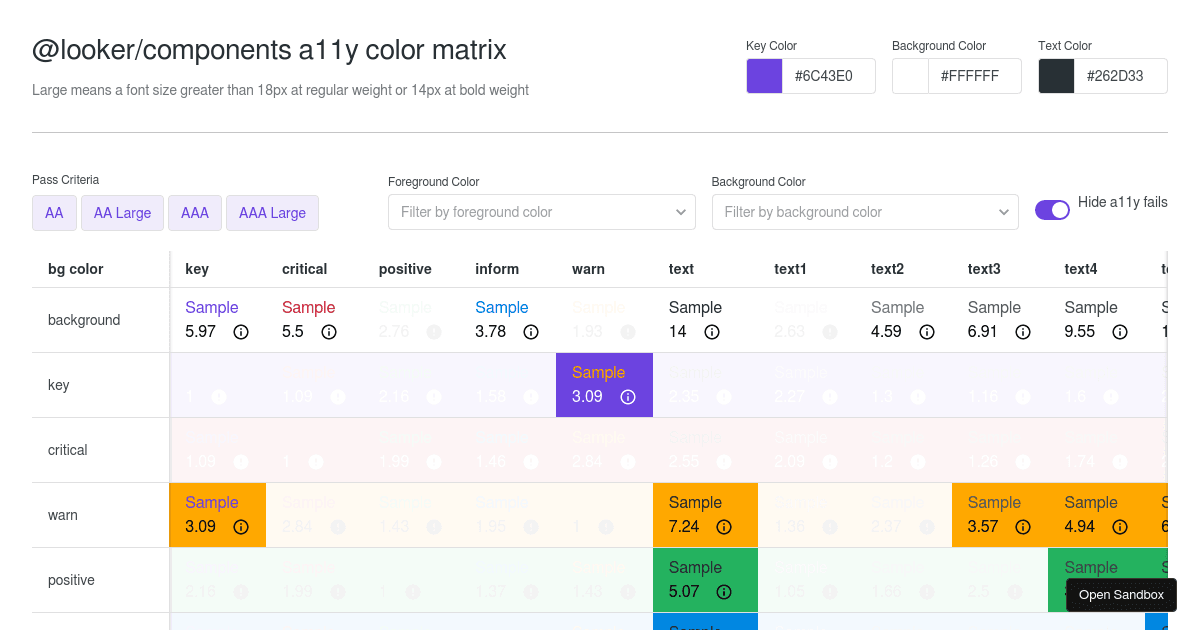 looker-components-a11y-matrix - Codesandbox