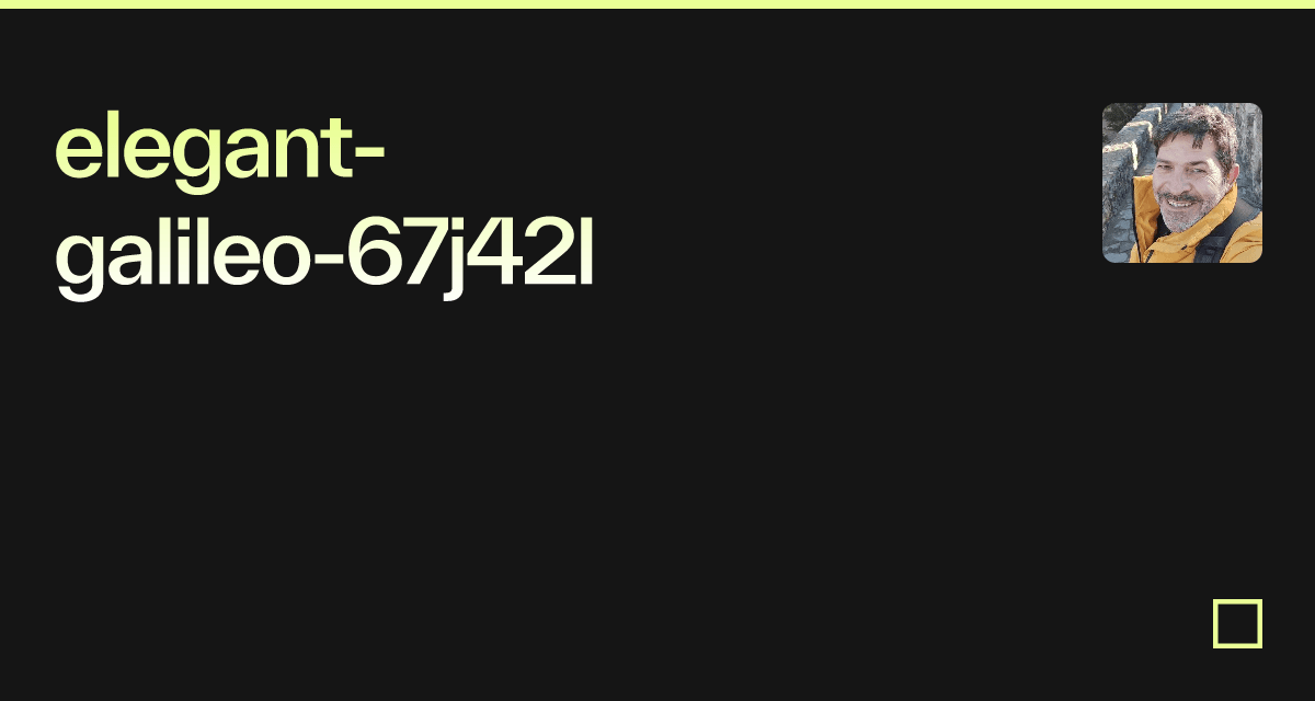 elegant-galileo-67j42l - Codesandbox