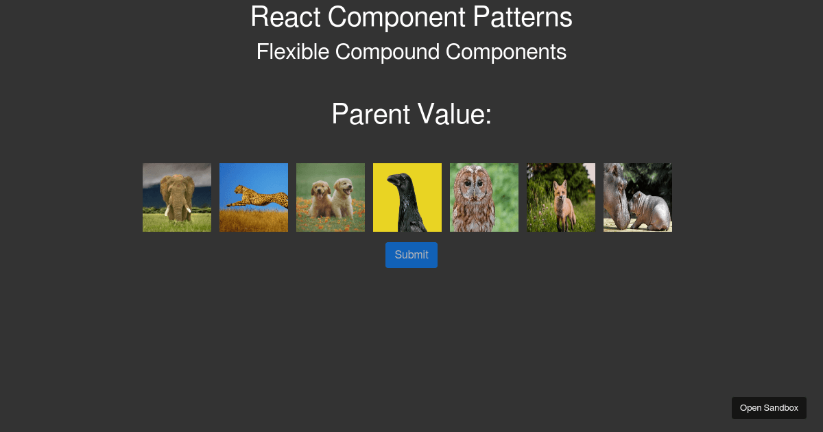 Flexible Compound Components: Radio Image Form (forked) - Codesandbox