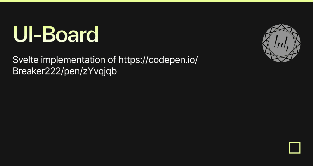 UI-Board - Codesandbox
