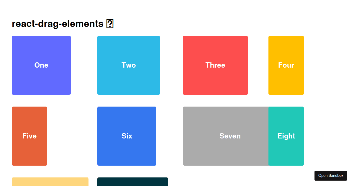 react-drag-elements - Codesandbox