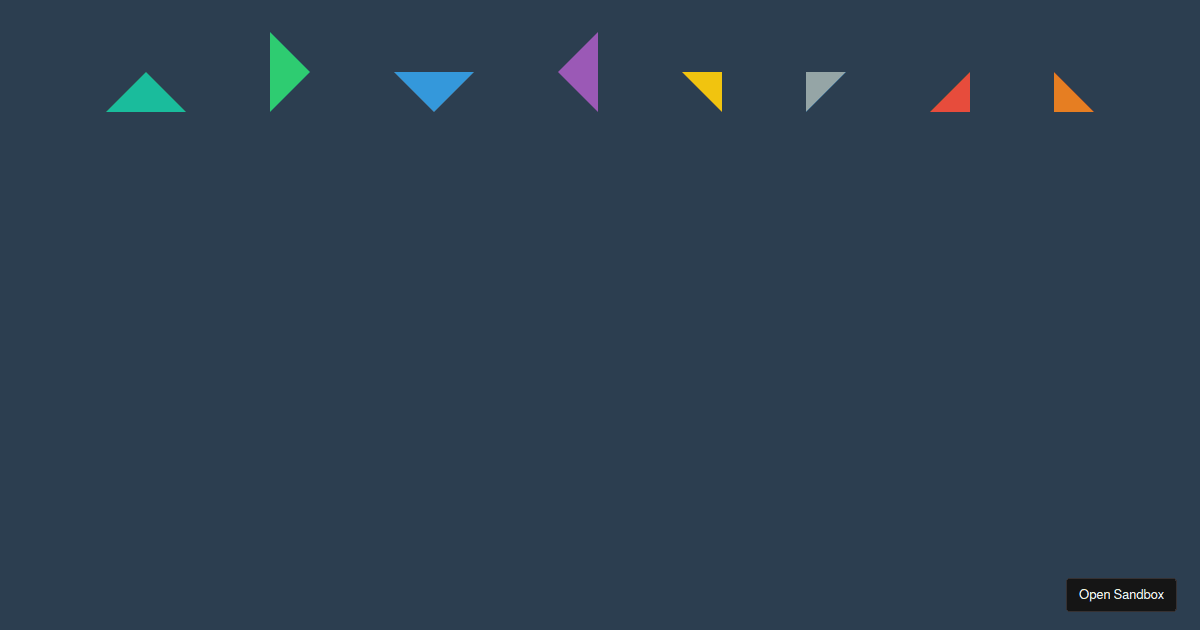 Sass - CSS triangles - Codesandbox Sass - CSS triangles - Codesandbox