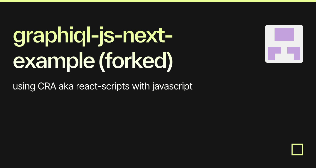 graphiql-js-next-example (forked) - Codesandbox