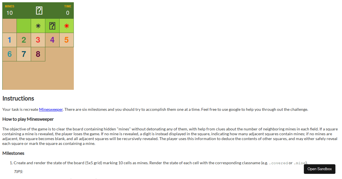 Minesweeper (OLD) - Codesandbox