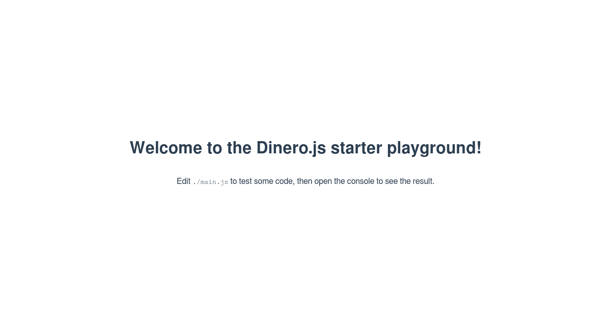 @dinero.js/example-starter - Codesandbox