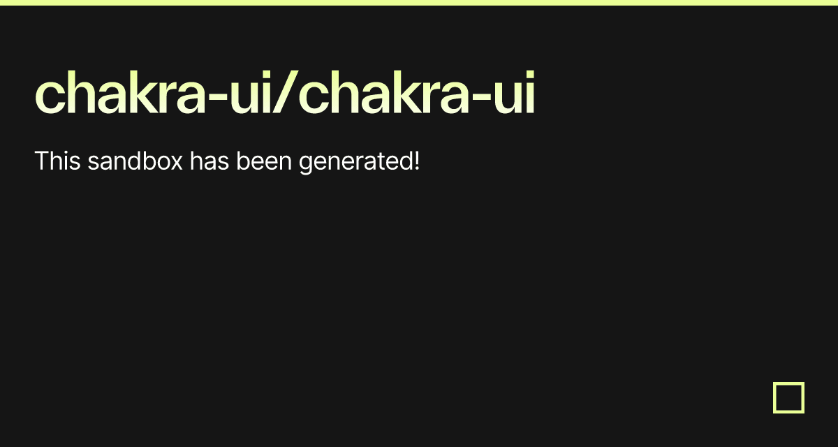 chakra-ui/chakra-ui - Codesandbox