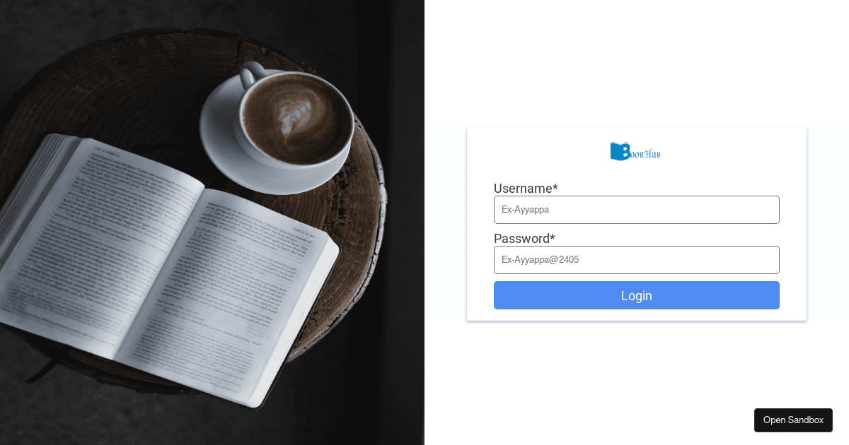 bookhub - Codesandbox