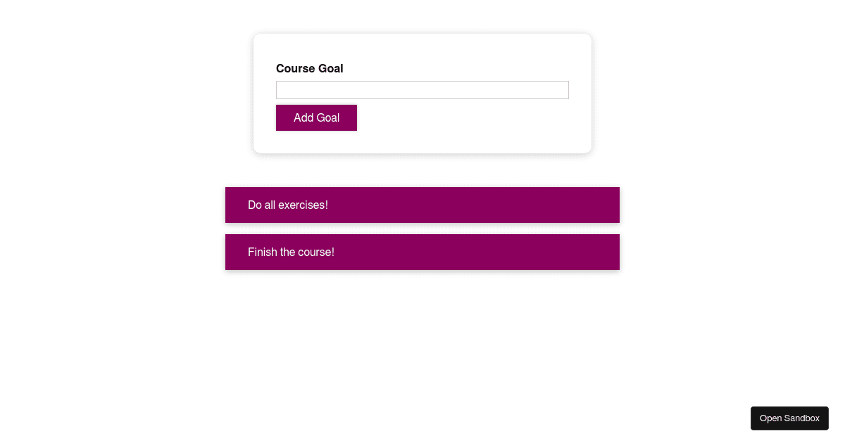 Styling React Cmp Codesandbox