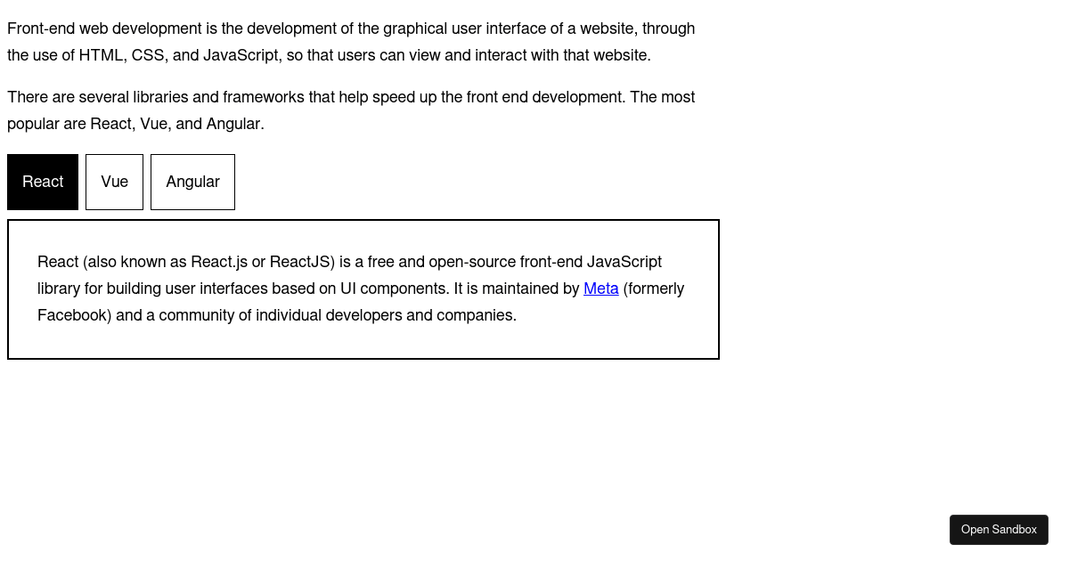 Accessible Tabs Codesandbox 6835