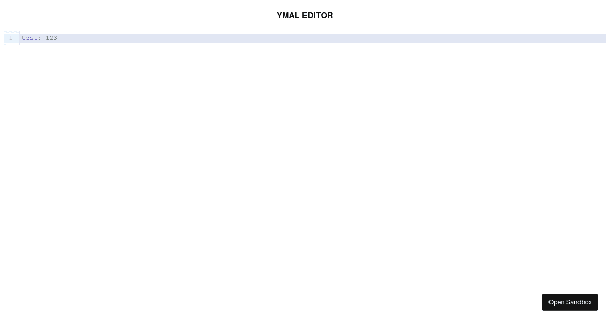YAML-FILE-EDITOR (forked) - Codesandbox