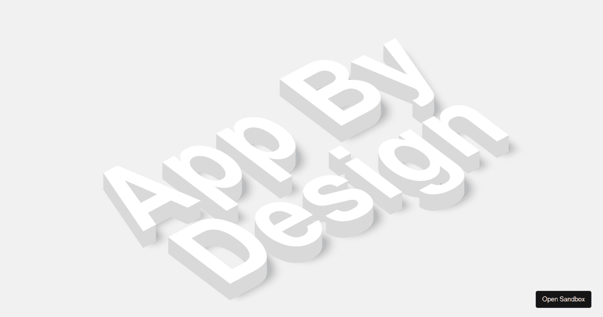 CSS 3d Isometric Text - Codesandbox