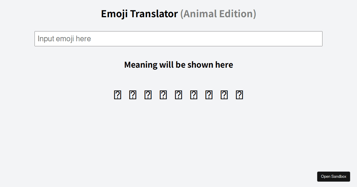 fork emoji - Codesandbox