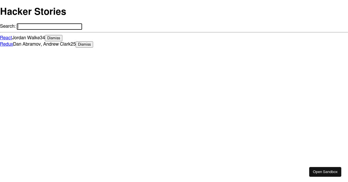 hacker-stories - Codesandbox