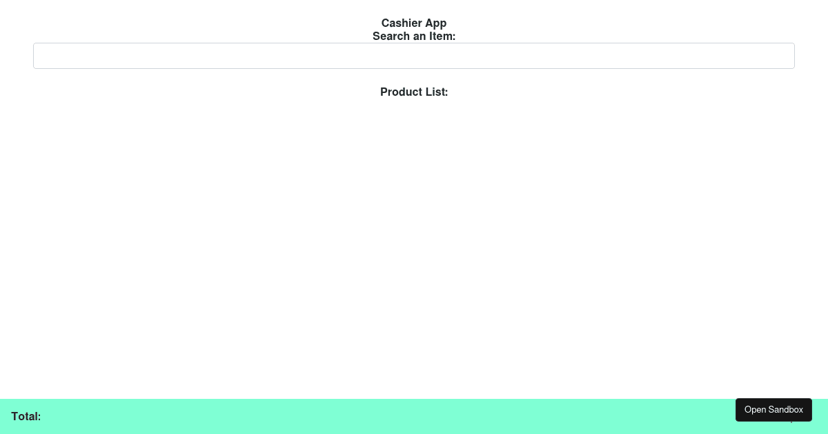 react-practice-cashier-app - Codesandbox