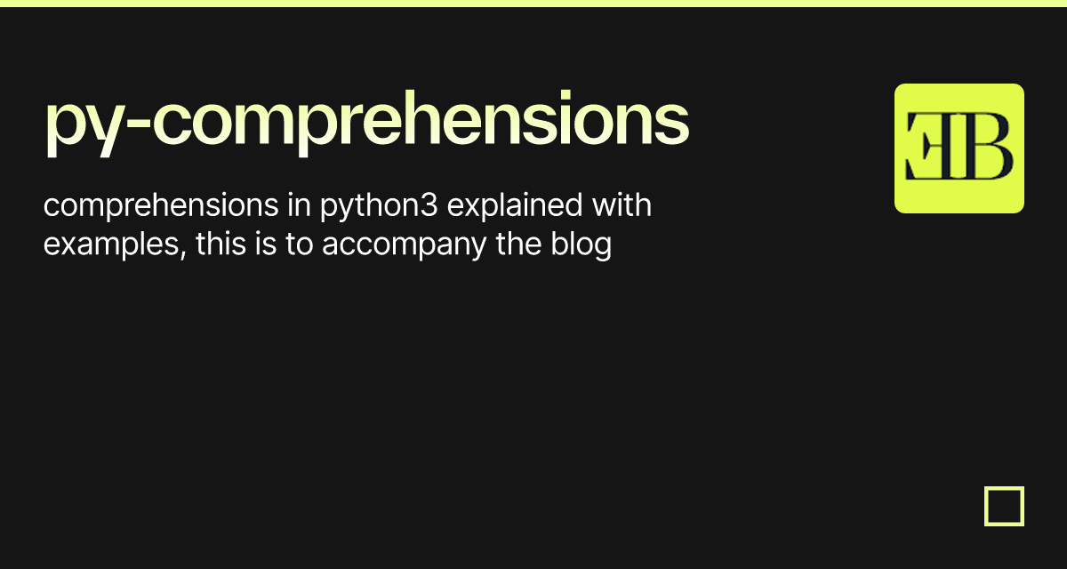 py-comprehensions - Codesandbox