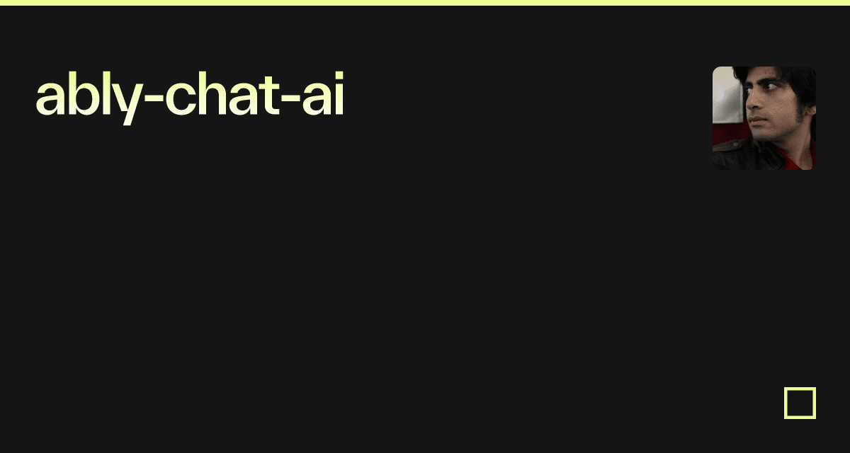 ably-chat-ai - Codesandbox