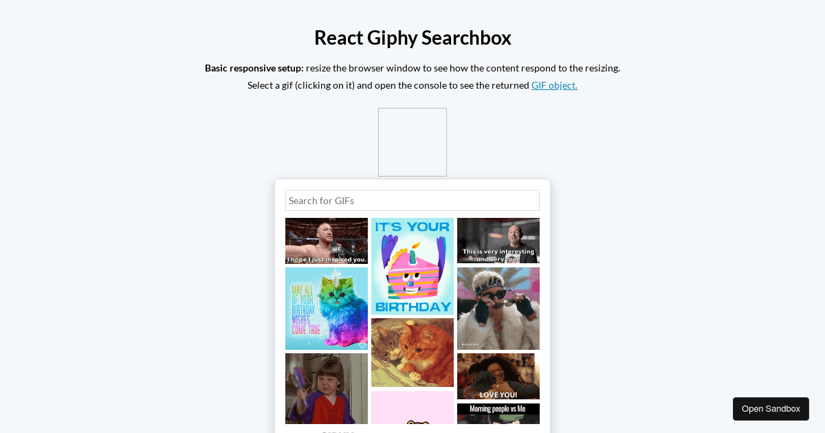 react-giphy-searchbox (forked) - Codesandbox