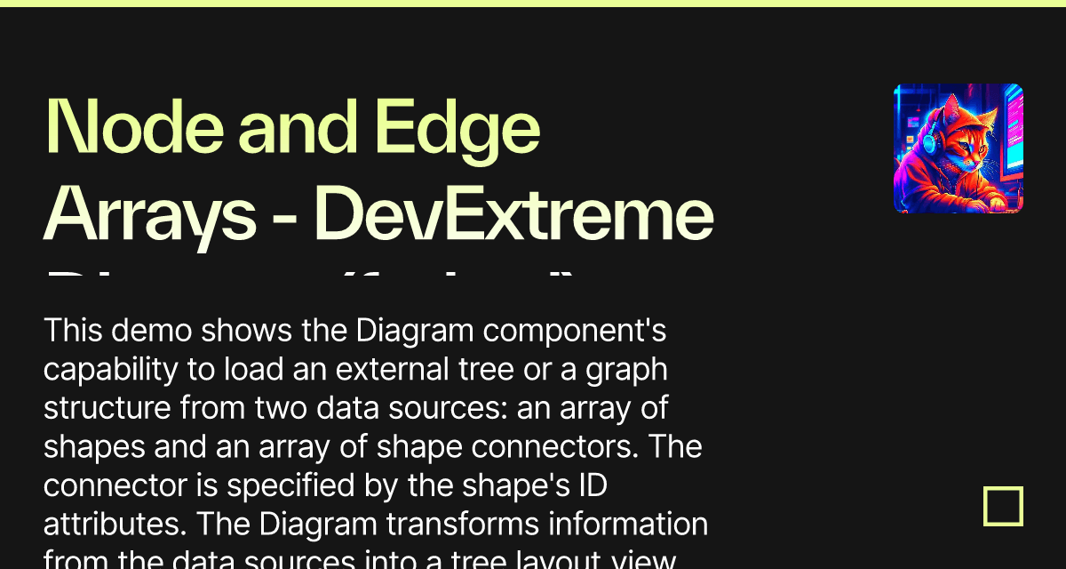 Node and Edge Arrays - DevExtreme Diagram (forked) - Codesandbox