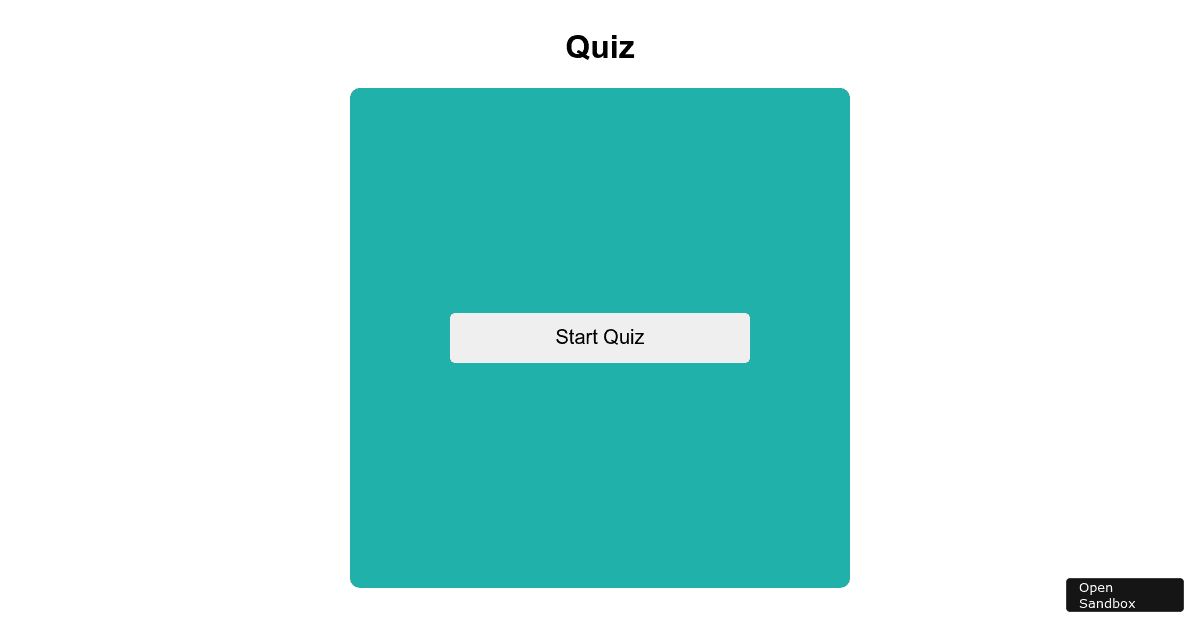 quiz-react - Codesandbox