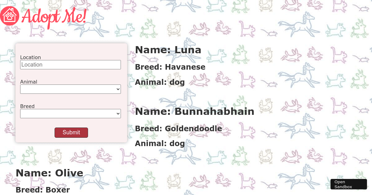 adopt-me - Codesandbox