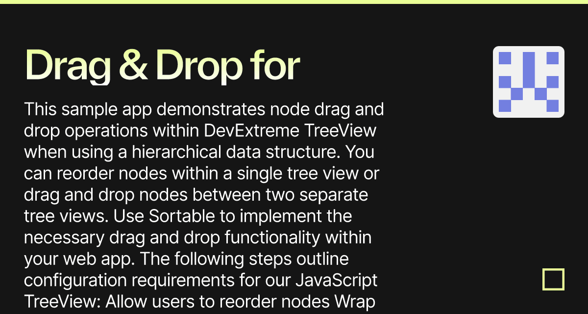 Drag & Drop for Hierarchical Data Structure - DevExtreme Tree View (forked) - Codesandbox