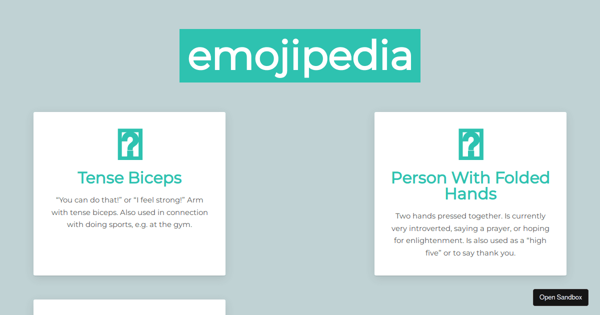 Mapping Components Practice - Codesandbox