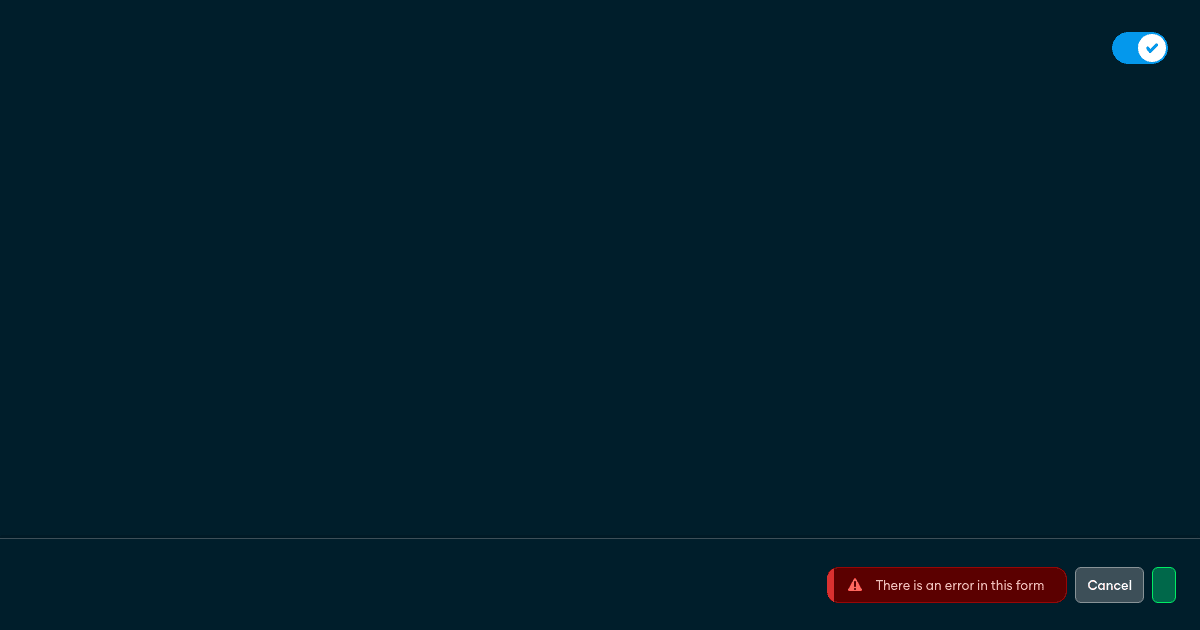 Form Footer Example - Codesandbox
