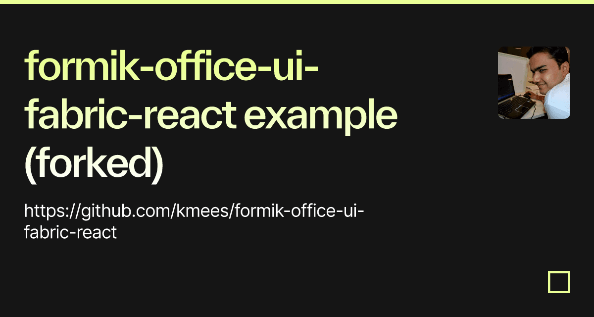 Formik Office Ui Fabric React Example Forked Codesandbox