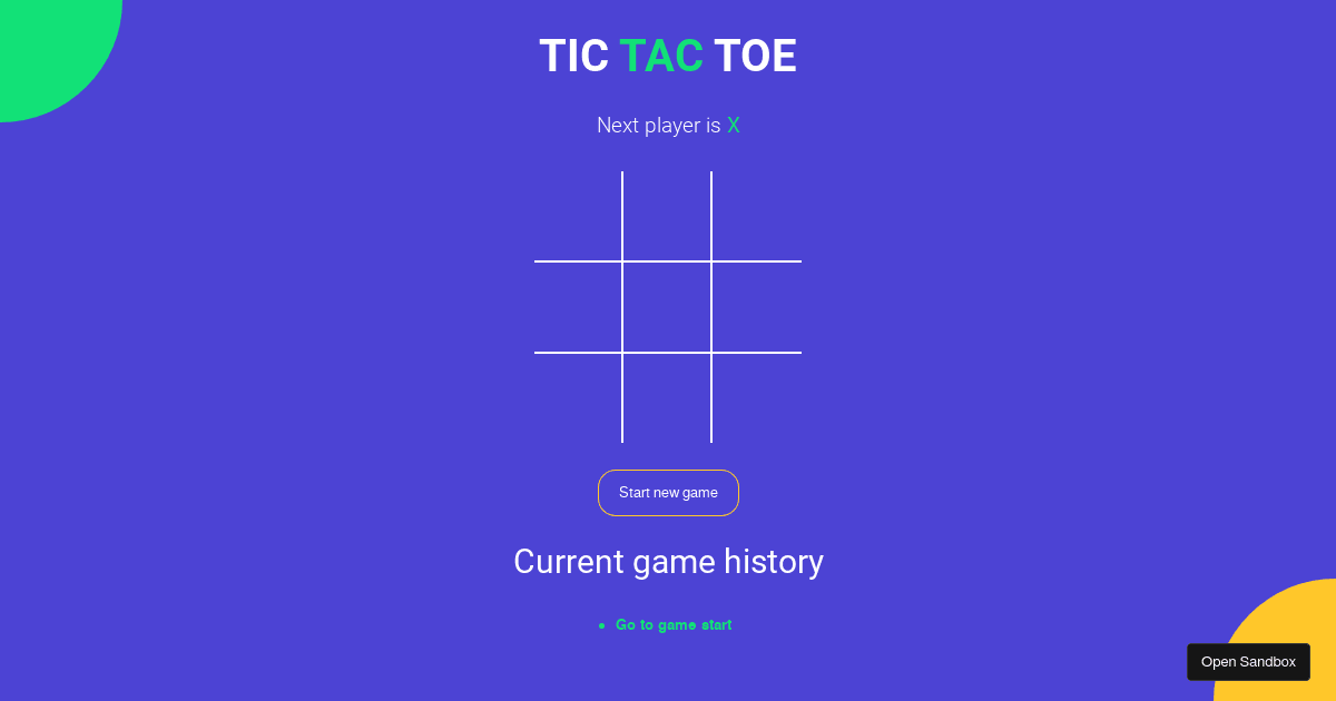 tic-tac-toe - Codesandbox