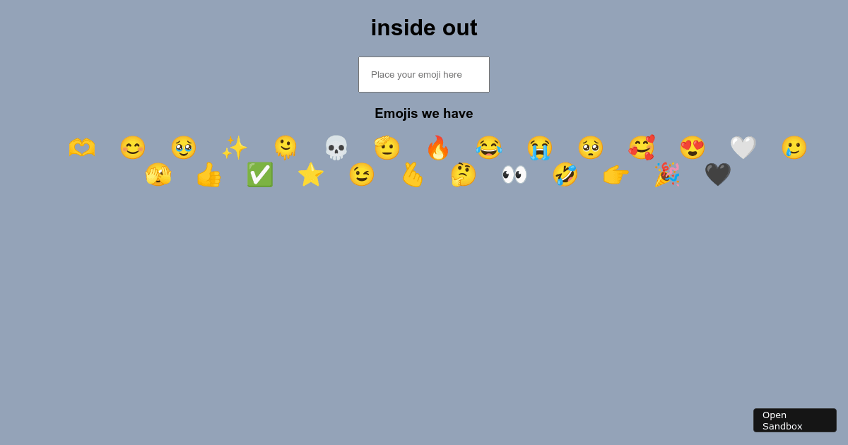 emoticon-interpreter - Codesandbox