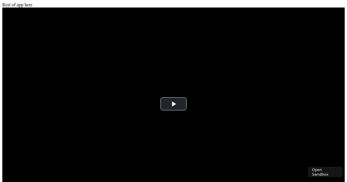 Dash Video Player (forked) - Codesandbox